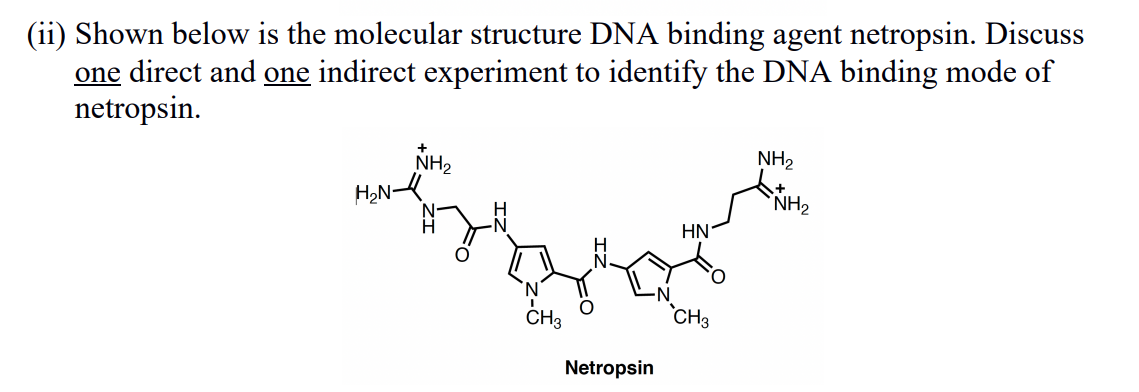 Solved (ii) Shown below is the molecular structure DNA | Chegg.com