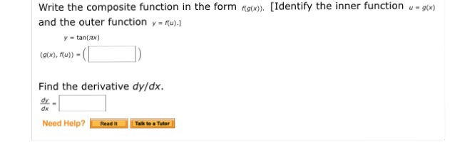 Solved Write the composite function in the form f(g(x)). | Chegg.com
