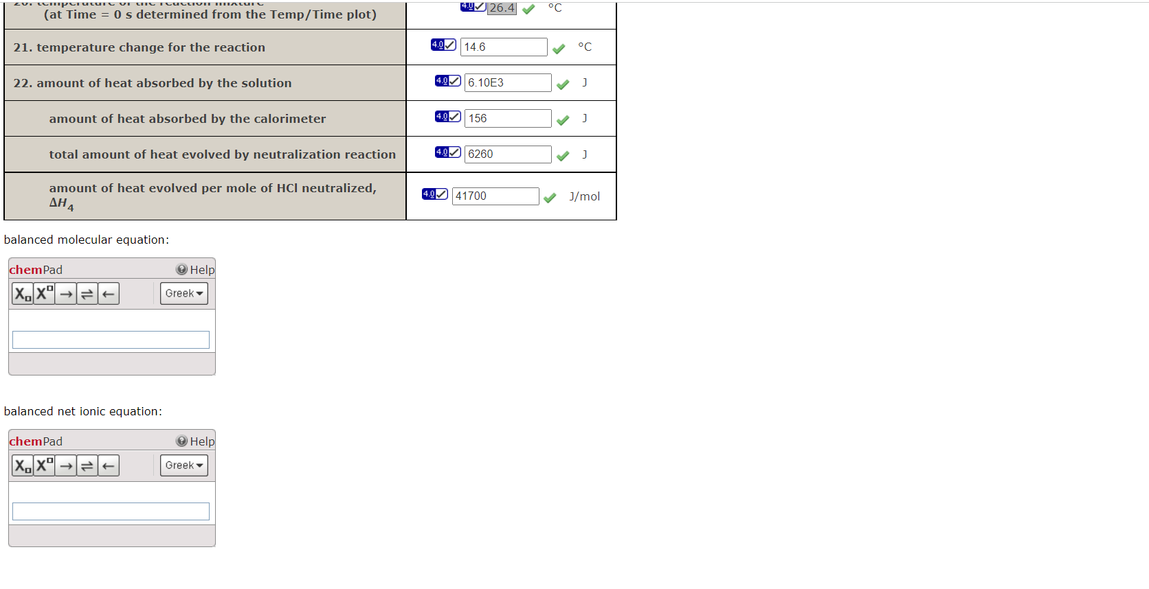 Solved Show each step in your calculations for AH 4: (Assume | Chegg.com