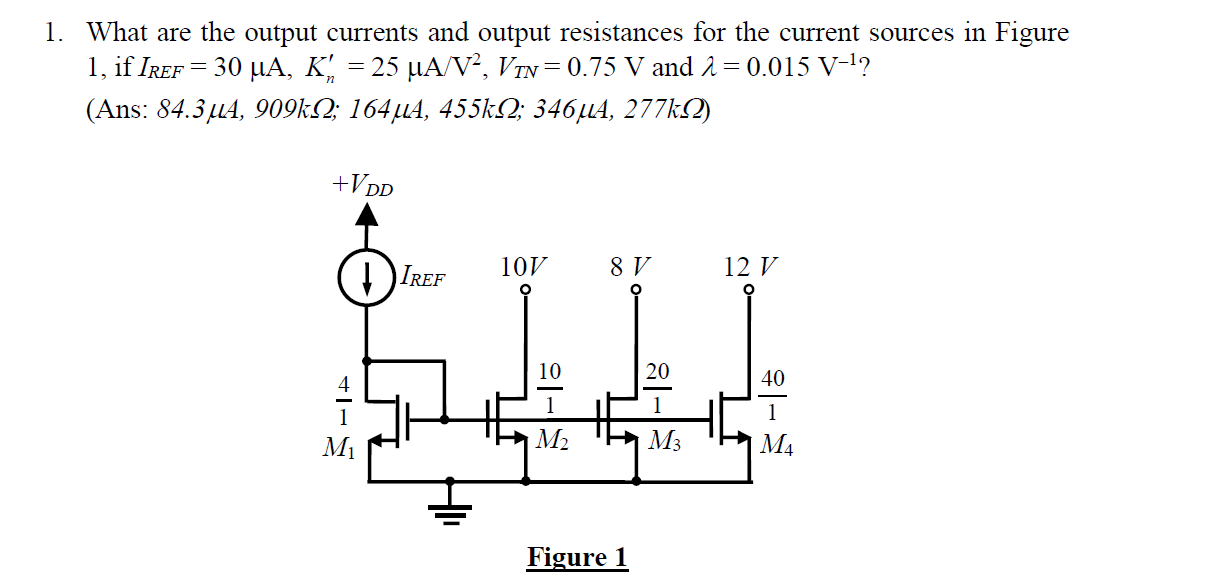 Solved 1. What are the output currents and output | Chegg.com