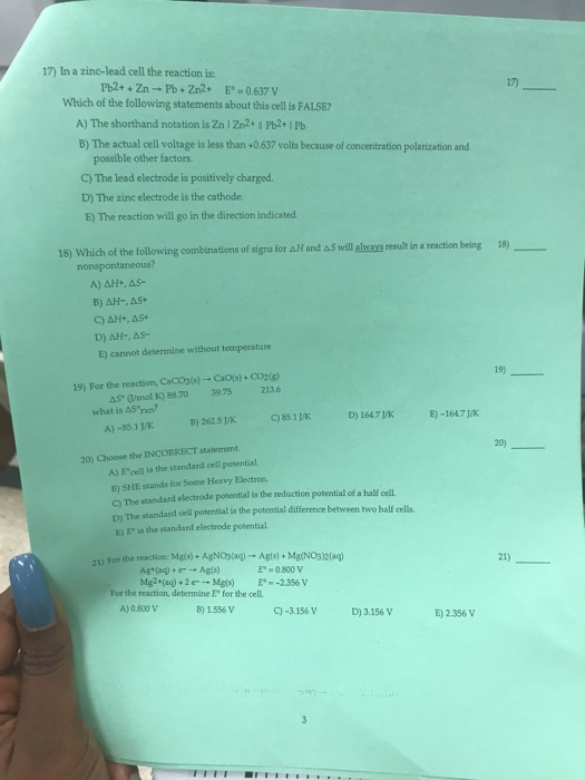 Solved In a zinc-lead cell the reaction is Pb^2+ + Zn | Chegg.com