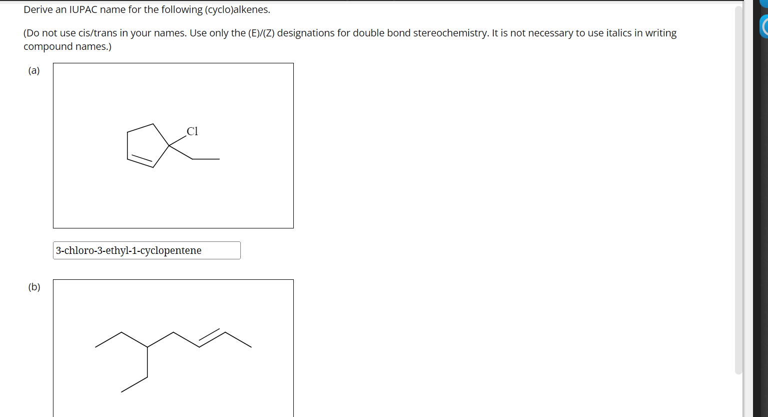 Solved Derive an IUPAC name for the following | Chegg.com