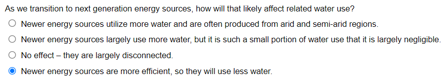 Solved As we transition to next generation energy sources, | Chegg.com