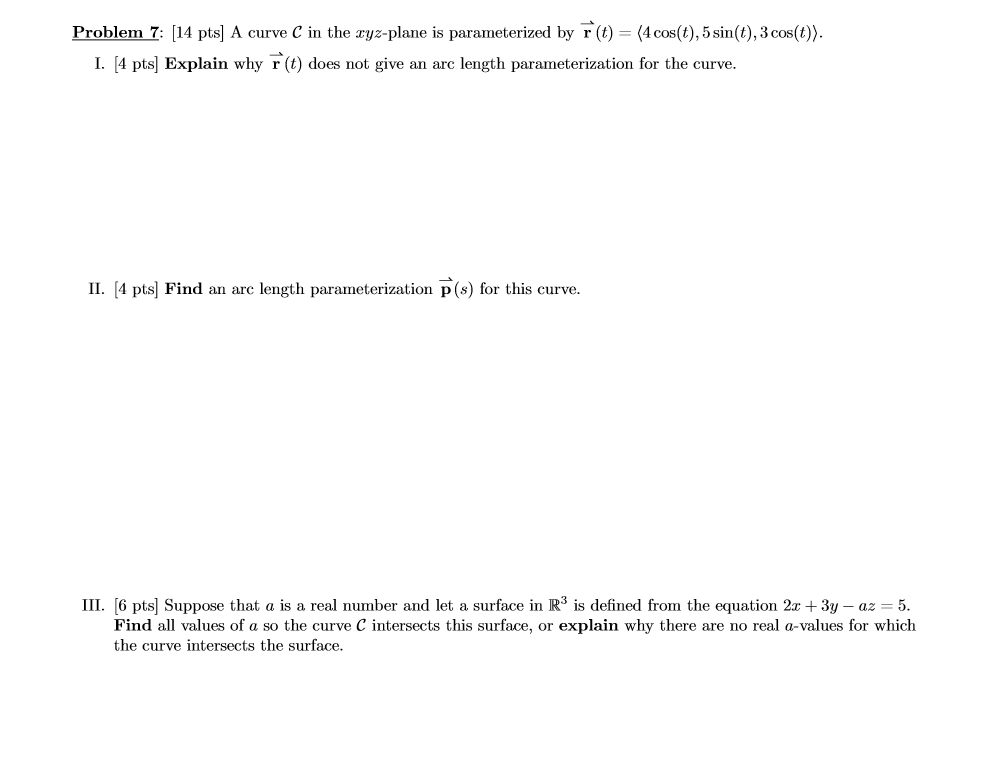Solved Problem 7: (14 pts] A curve C in the tyz-plane is | Chegg.com