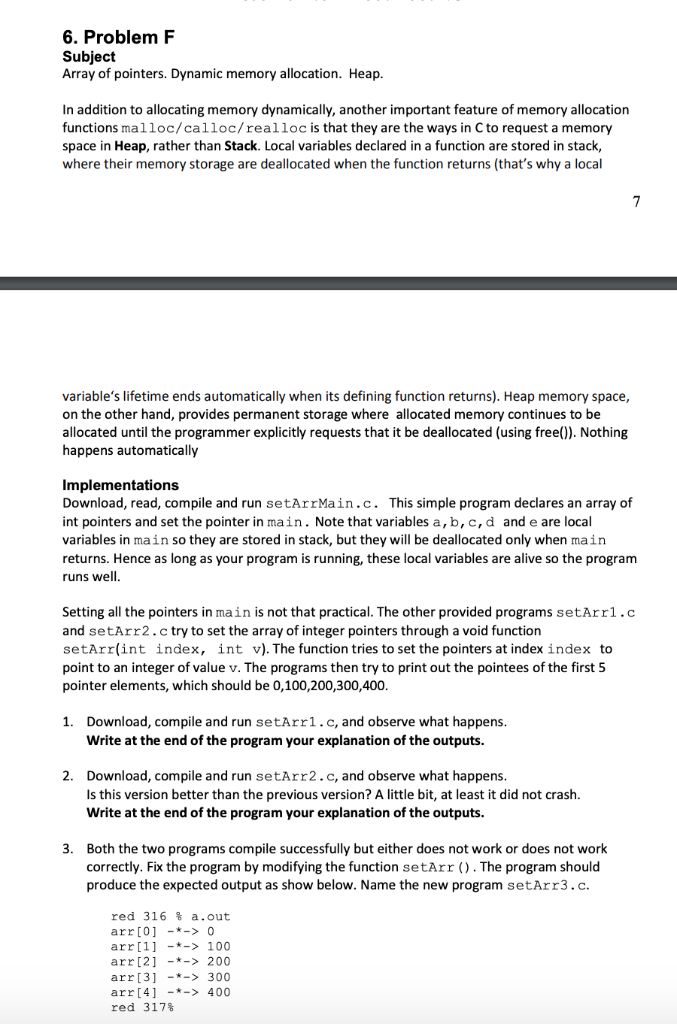 Solved Starter Code SetArr1: #include void setArr | Chegg.com