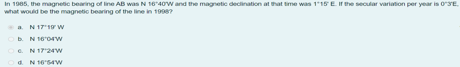 Solved site in 1997. In 1970 isogonic chart shows a | Chegg.com
