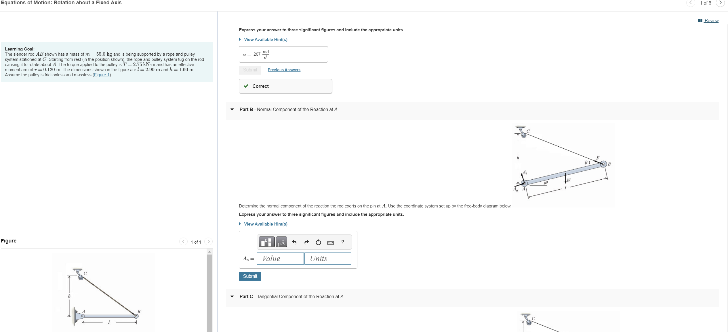 Equations of Motion: Rotation about a Fixed Axis | Chegg.com