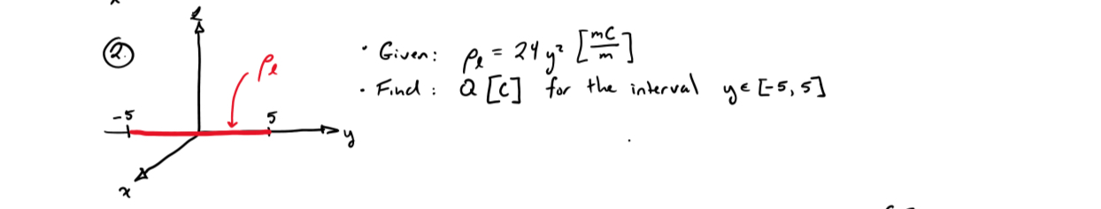 Solved - Given: ρl=24y2[mmc] Find: Q[C] for the interval | Chegg.com