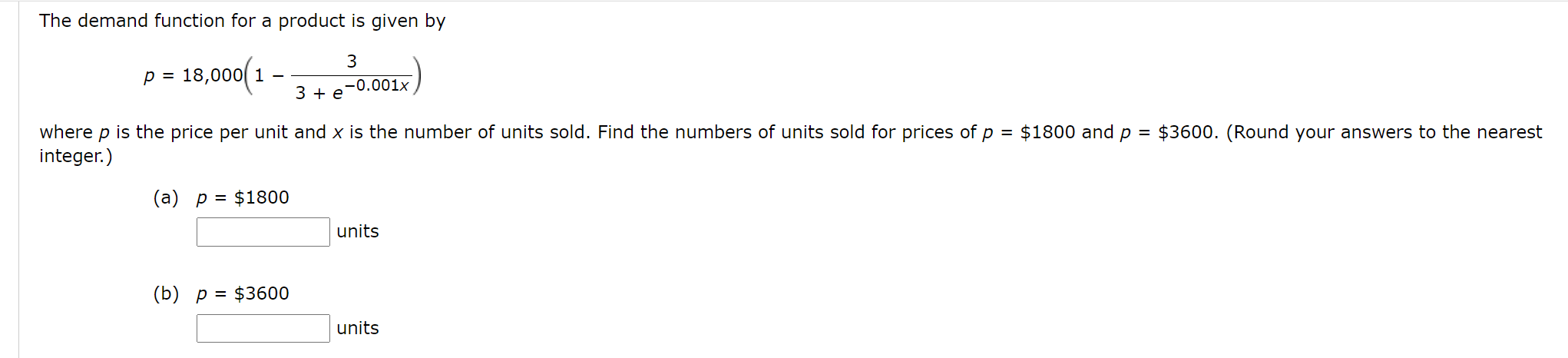 Solved The demand function for a product is given by 3 p = | Chegg.com
