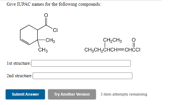Solved Give IUPAC names for the following compounds: CI -CH3 | Chegg.com