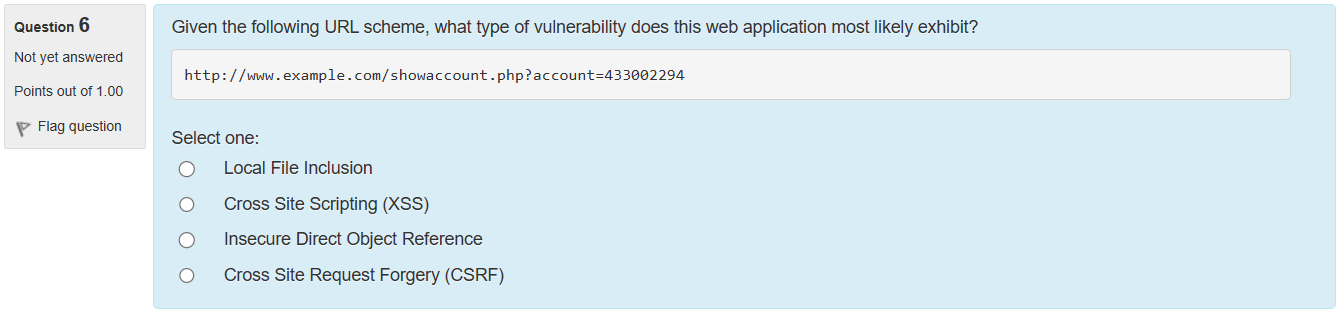Solved Given the following URL scheme, what type of | Chegg.com