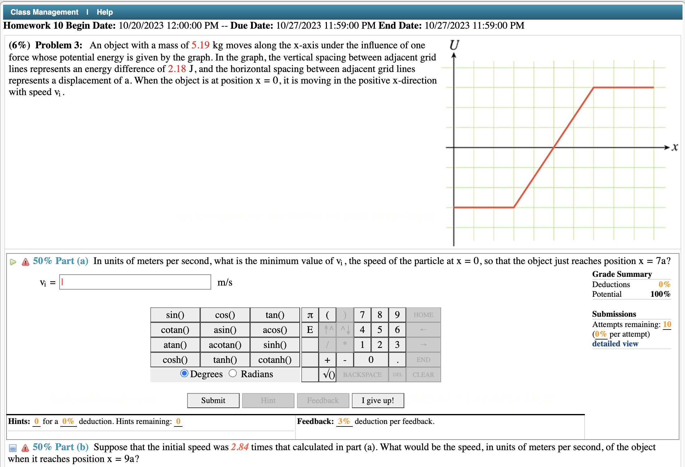 Solved Class Management I HelpHomework 10 ﻿Begin Date: | Chegg.com