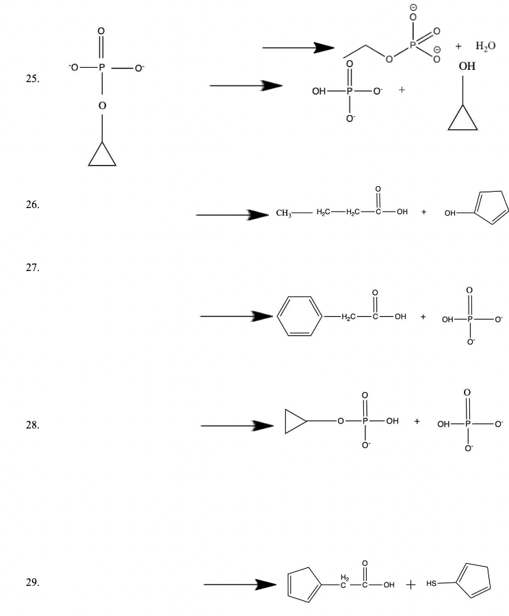 Solved Provide the missing component(s) to each hydrolysis | Chegg.com