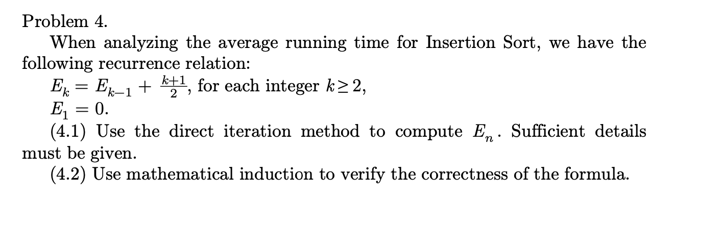 Solved - 2 ) Problem 4. When analyzing the average running | Chegg.com