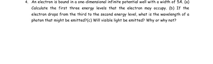Solved An Electron Is Bound In A One Dimensional Infinite