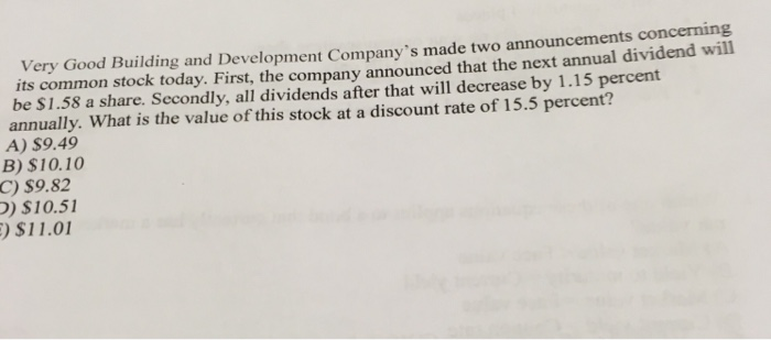 Solved Very Good Building and Development Company's made two | Chegg.com
