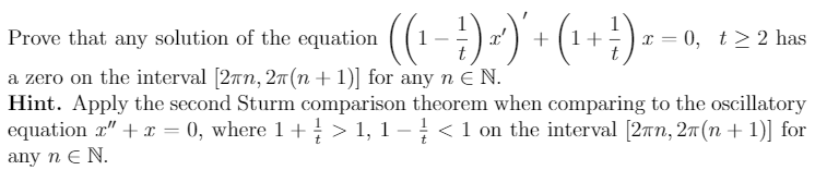 Solved =4 Prove that any solution of the equation I 1+ I=0, | Chegg.com