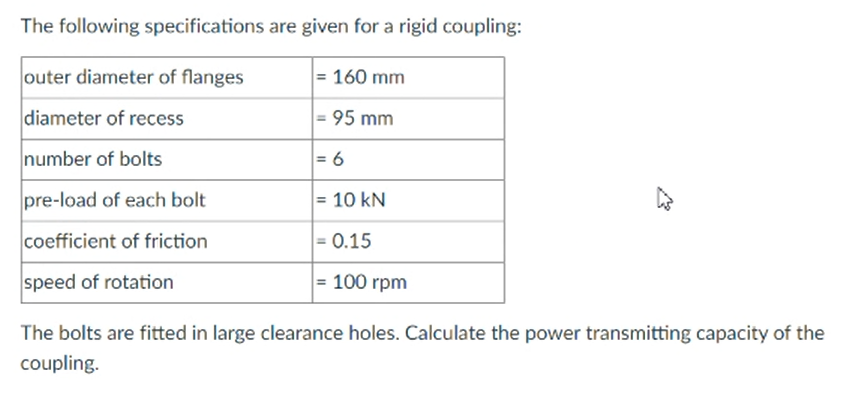 Solved The following specifications are given for a rigid | Chegg.com