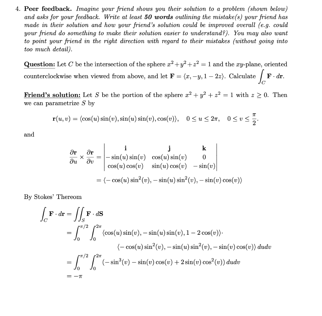 Solved • Suppose you have a surface parametrized by r(u, v). | Chegg.com