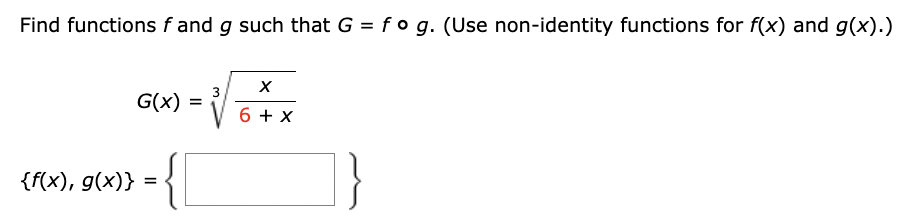 Solved Find f∘g∘h f(x)=x−3,g(x)=x2,h(x)=x3+6 (f∘g∘h)(x)=Find | Chegg.com