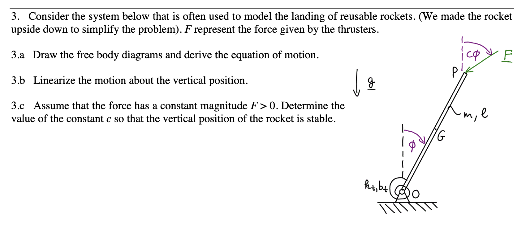 Solved 3. Consider the system below that is often used to | Chegg.com