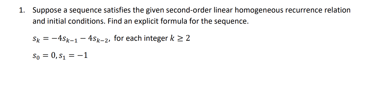 Solved 1. Suppose a sequence satisfies the given | Chegg.com