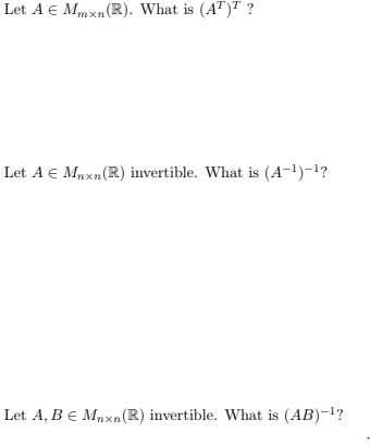 Solved Let A E Mmxn (R). What is (A) Let A E Mnxn (R) | Chegg.com