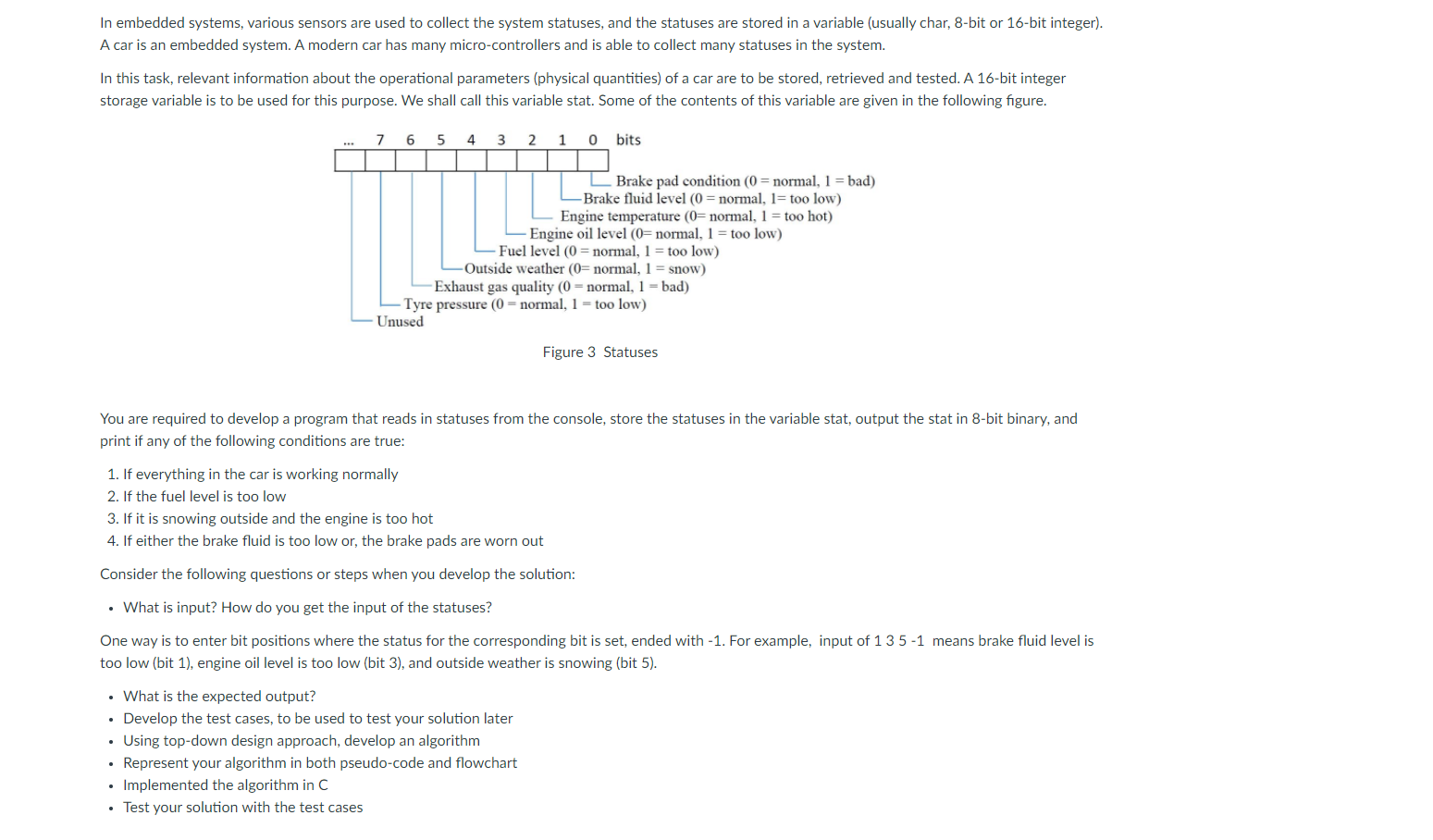 Solved In embedded systems, various sensors are used to | Chegg.com