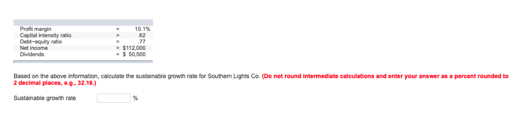 Solved 10.1% Profit margin Capital intensity ratio | Chegg.com