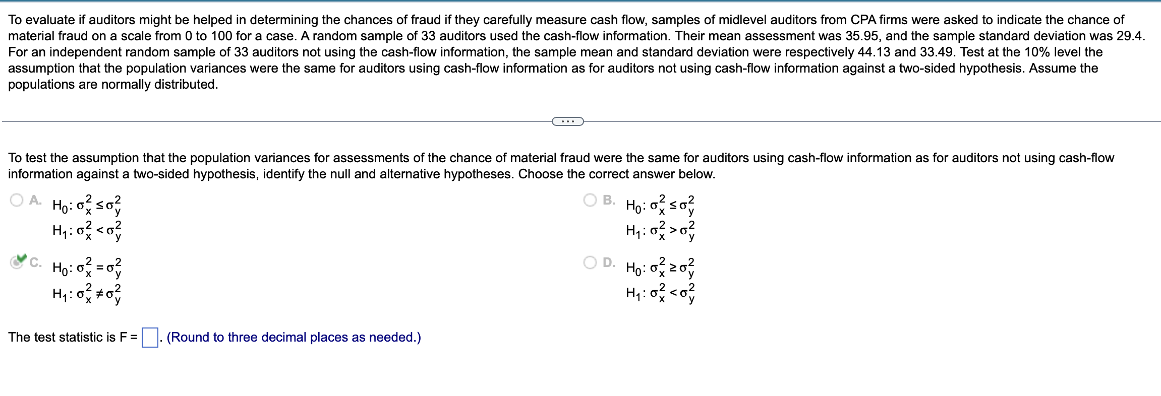 Solved populations are normally distributed.information | Chegg.com