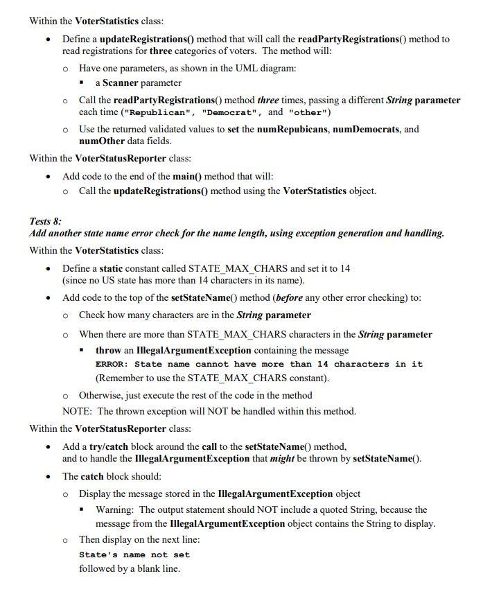 Java Assistance please. See directions below. I | Chegg.com