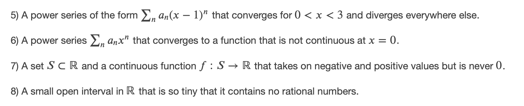 Solved In each case either provide an example with the | Chegg.com