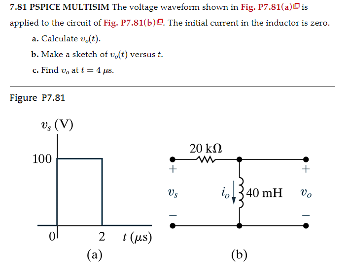 [Solved]: please show all steps and write clearly 7.81 PS