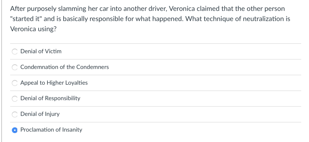 Solved After purposely slamming her car into another driver, | Chegg.com