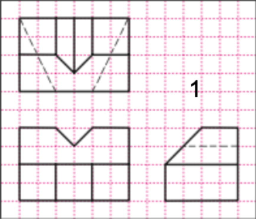 Solved Here is top (top left), front (bottom left), and side | Chegg.com