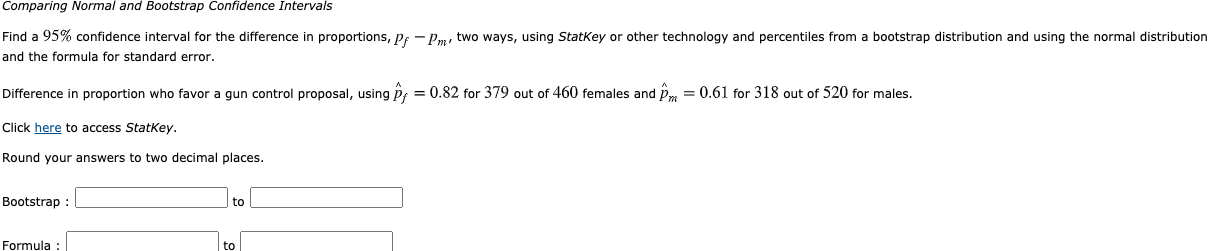 Solved Comparing Normal and Bootstrap Confidence Intervals | Chegg.com