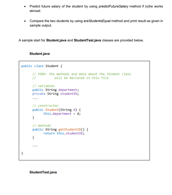 Solved Question 2 [10 pts] Write a class called Student | Chegg.com