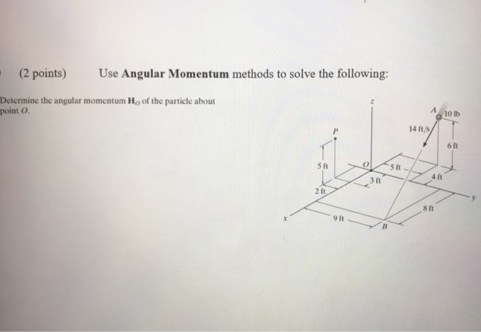 Solved (2 points) Use Angular Momentum methods to solve the | Chegg.com