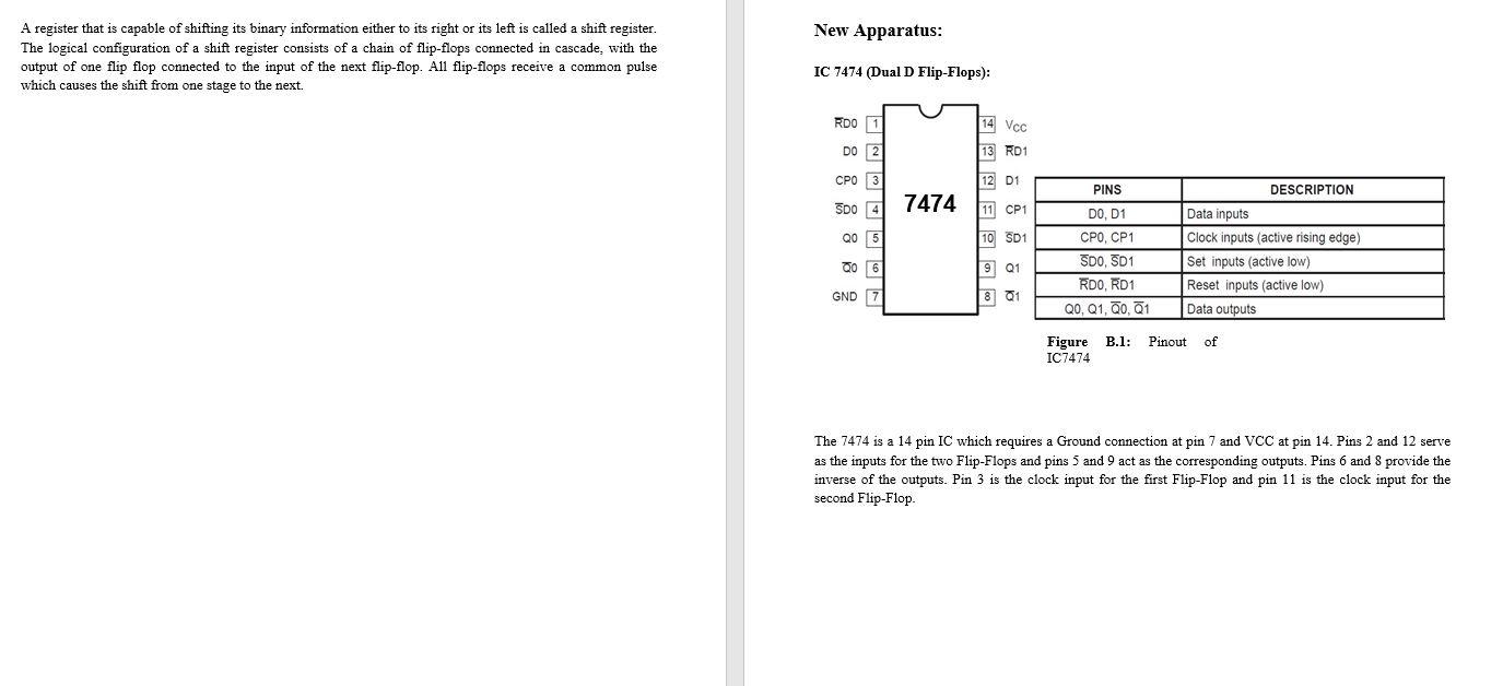 Solved Lab8 :Introduction to Flip-Flops and Shift Registers | Chegg.com