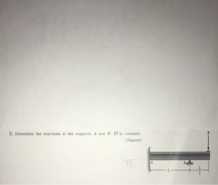 Solved 5 Determine The Reactions At The Supports A And B
