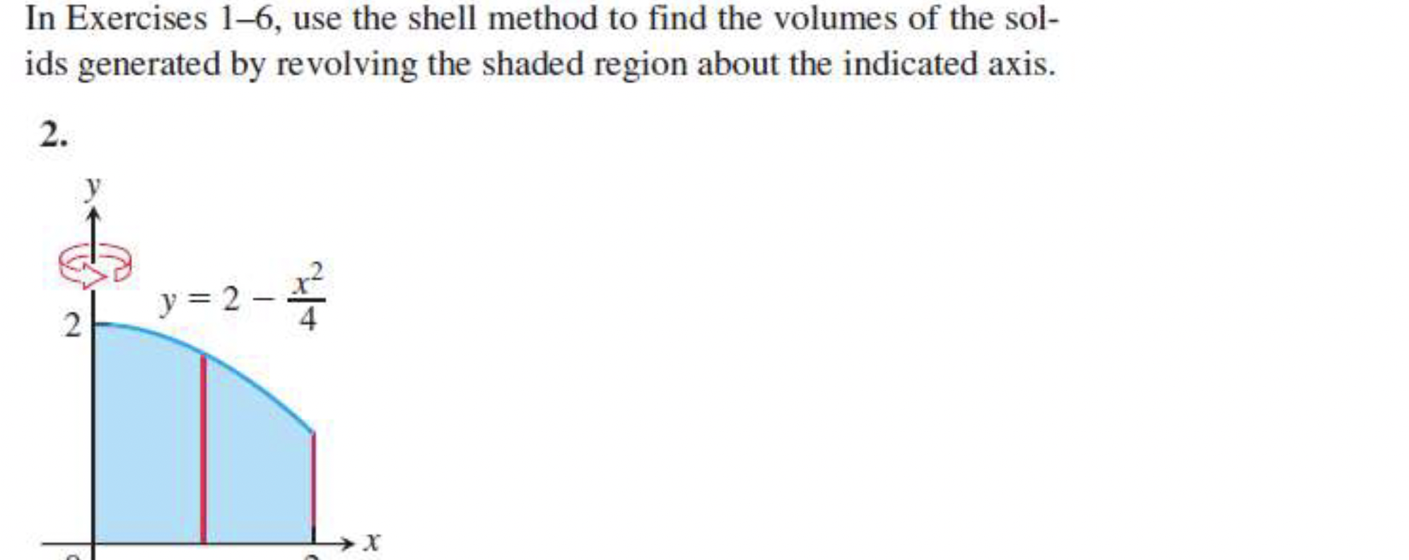 Solved In Exercises 1-6, use the shell method to find the | Chegg.com