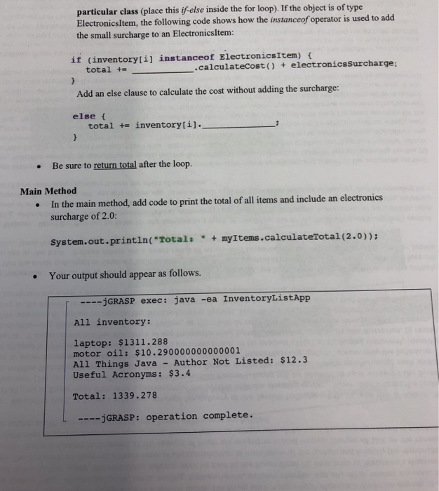 Solved Directions: Don't forget to add your Java oc comments | Chegg.com