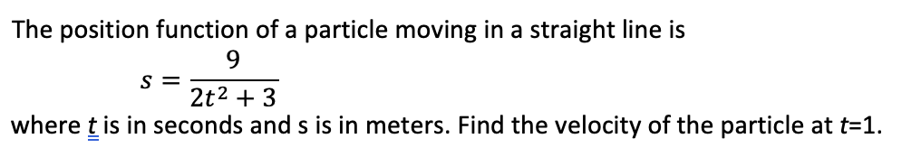 Solved The position function of a particle moving in a | Chegg.com