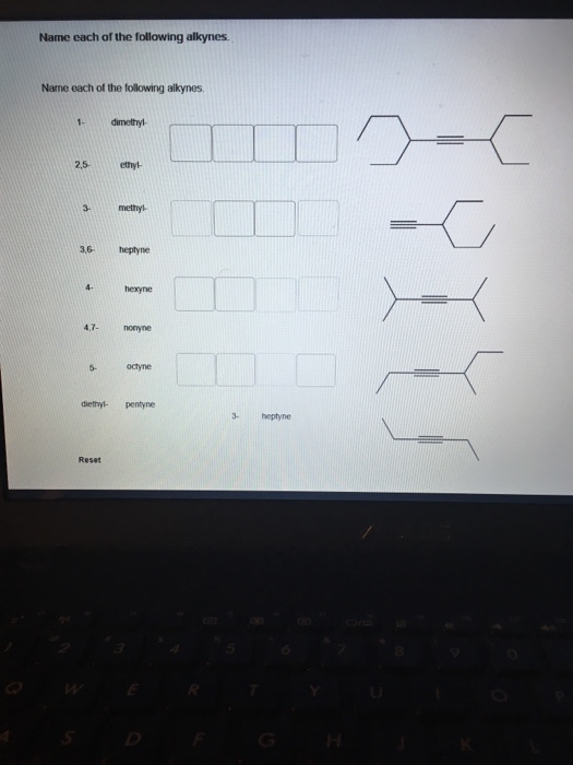 Name each of the following alkynes. Name each of the | Chegg.com Name each of the following alkynes. Name each of the | Chegg.com