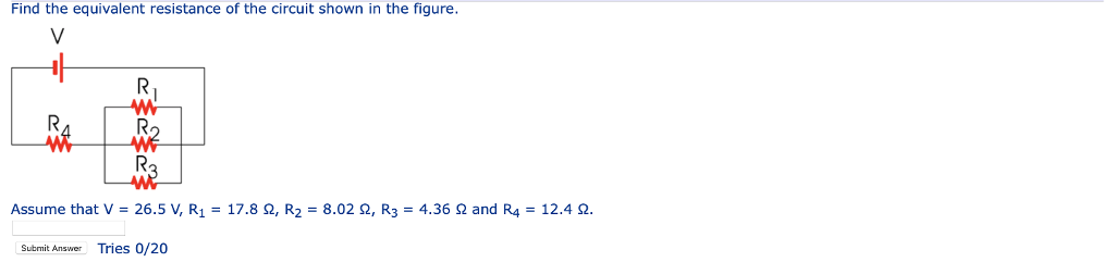 Solved Find the equivalent resistance of the circuit shown | Chegg.com