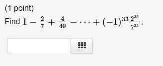 Solved (1 point) Consider the sequence 9,12,15,18,…,3n+0. a. | Chegg.com