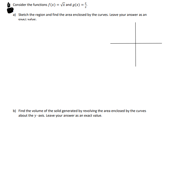 Solved Consider the functions f(x) = Vx and g(x) a) Sketch | Chegg.com
