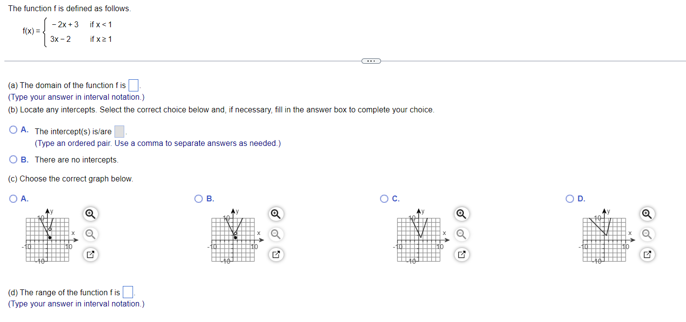 Solved The function f is defined as follows. f(x)={−2x+33x−2 | Chegg.com