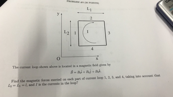 The current loop shown above is located in a magnetic | Chegg.com
