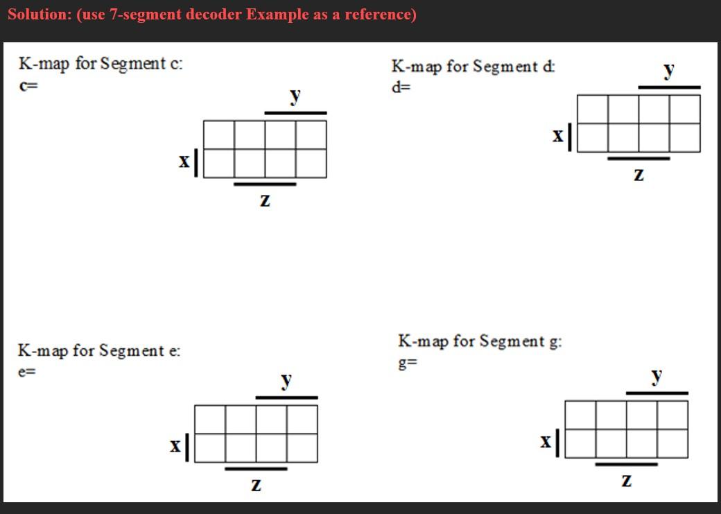 Solved Q- Design using BCD 7 Segment Decoder, the following | Chegg.com
